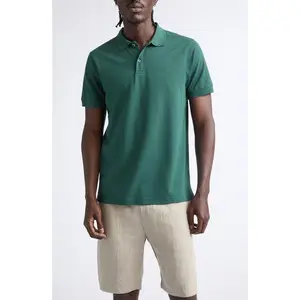 Sunspel Cotton Piqué Polo - Forest