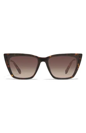 Quay Call The Shots Remixed Cat Eye Sunglasses - Neutral Tortoise / Brown