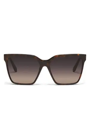 Quay Level Up Remixed 61mm Square Sunglasses - Neutral Tort/ Smoke Taupe