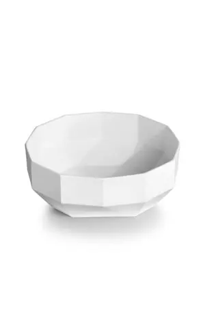 Tiffany & Co. Exclusive Facet Large Bone China Bowl - White