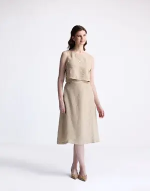Madewell Reistor® Overlap Midi Skirt - Beige