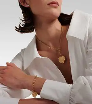 FOUNDRAE Oversized Love Token 18kt Chain Necklace