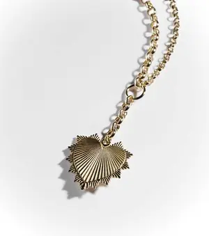 FOUNDRAE Oversized Love Token 18kt Chain Necklace