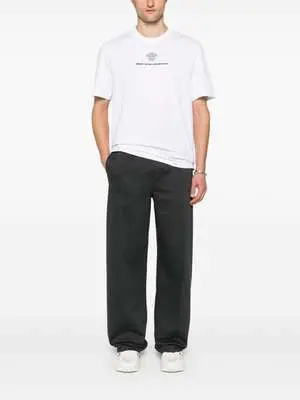 Versace Embroidered Cotton-jersey T-shirt - White
