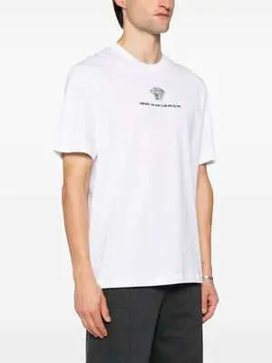 Versace Embroidered Cotton-jersey T-shirt - White