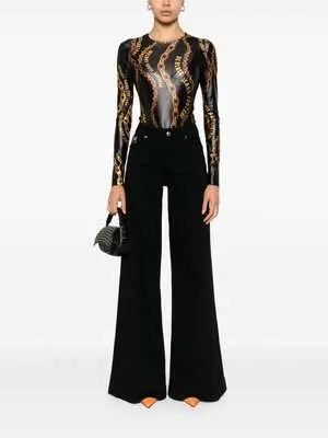 Versace Chain Couture Bodysuit - Black