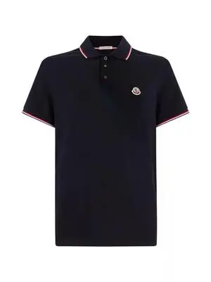 Moncler Logo-appliqué Piqué Polo Shirt