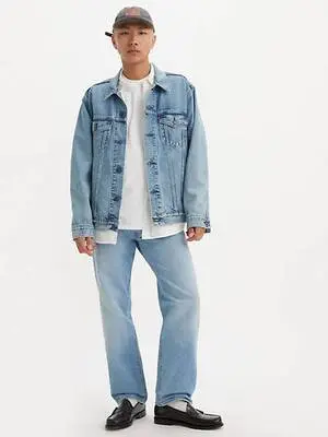 LEVI'S 555 Relaxed Straight Transitional Cotton Jeans