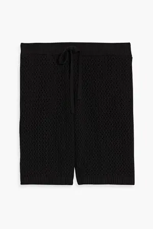 Helmut Lang Open-knit Cotton-blend Shorts