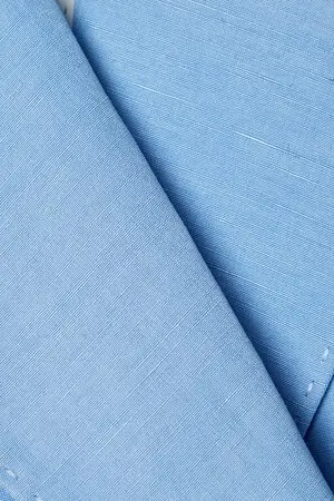Lafayette 148 New York Trinity Double-breasted Silk And Linen-blend Blazer - Light Blue