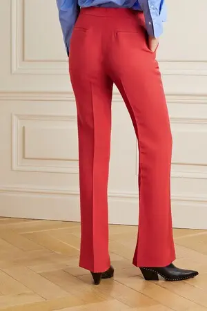 Lafayette 148 New York Wool And Silk-blend Straight-leg Pants