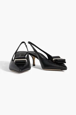 FERRAGAMO Willis 55 Embellished Leather Slingback Pumps