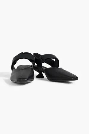 FERRAGAMO Sagar 40 Leather Slingback Pumps