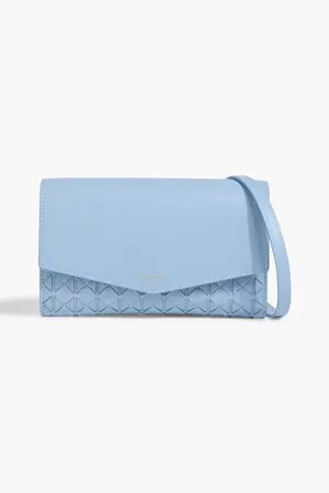 SERAPIAN Mosaico Leather Envelope Clutch - Light Blue