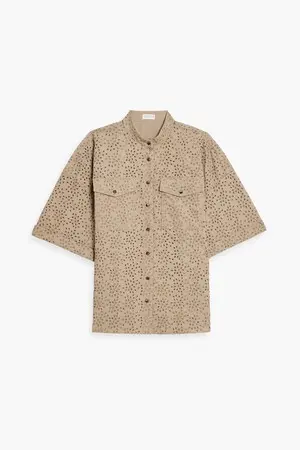 Brunello Cucinelli Broderie Anglaise Cotton Shirt