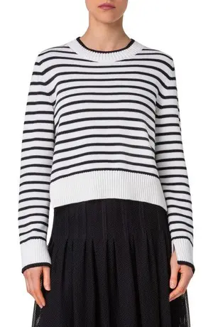 Akris Striped Cotton Sweater
