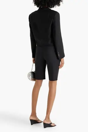 Brunello Cucinelli Cropped Twill Blazer - Black