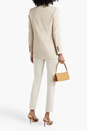 Brunello Cucinelli Bead-embellished Cotton-blend Blazer - Beige