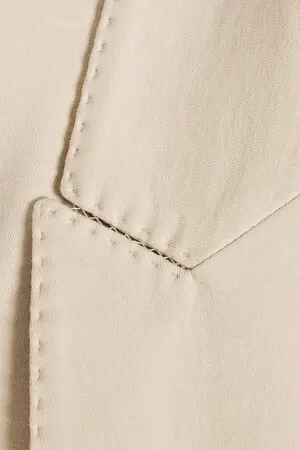 Brunello Cucinelli Bead-embellished Cotton-blend Blazer - Beige