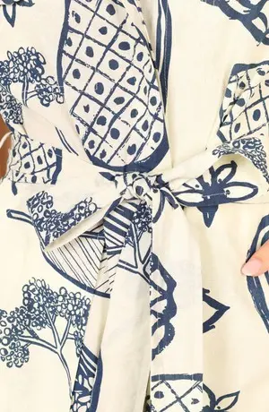 PETAL & PUP Georgina Cotton & Linen Romper - Navy