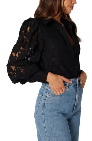PETAL & PUP Tadeo Floral Lace Shirt