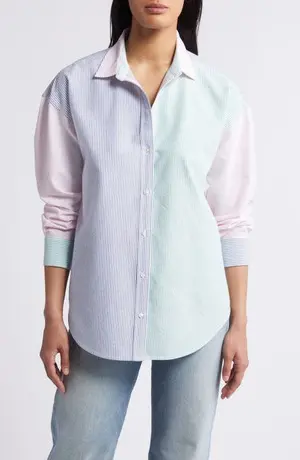 BEACHLUNCHLOUNGE Stripe Oversize Shirt - Oxford Multi