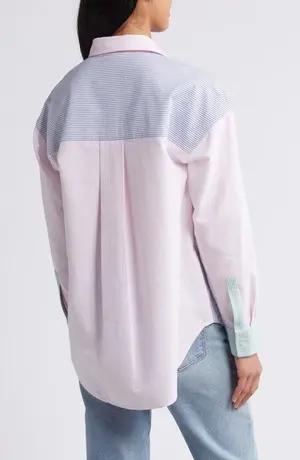 BEACHLUNCHLOUNGE Stripe Oversize Shirt - Oxford Multi