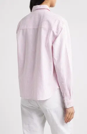 BEACHLUNCHLOUNGE Long Sleeve Striped Shirt - Rose Shadow