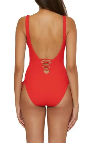 BECCA By Rebecca Virtue Modern Edge High Cut One-piece Swimsuit