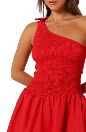 PETAL & PUP Allison One-shoulder Mini Dress