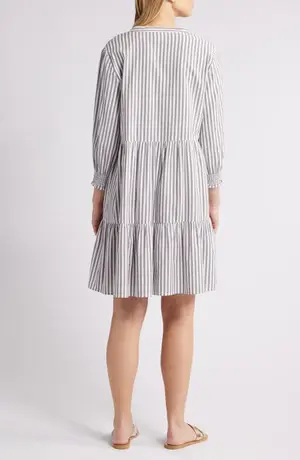 BEACHLUNCHLOUNGE Azalea Stripe Tiered Dress