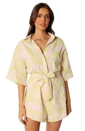 PETAL & PUP Dolce Cotton Romper - Citrus