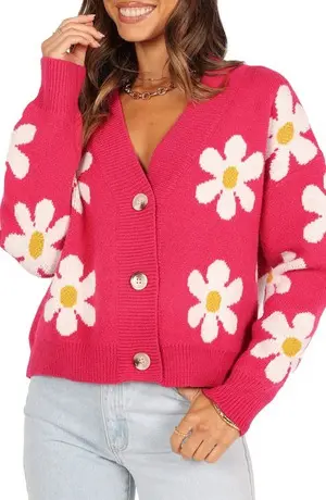 PETAL & PUP Daisy Cardigan - Orchid