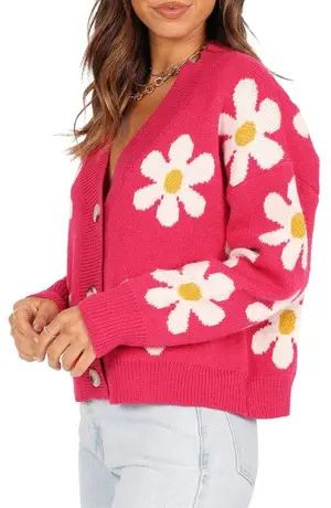 PETAL & PUP Daisy Cardigan - Orchid