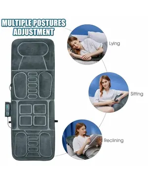 SLICKBLUE Foldable Massage Mat With Heat And 10 Vibration Motors