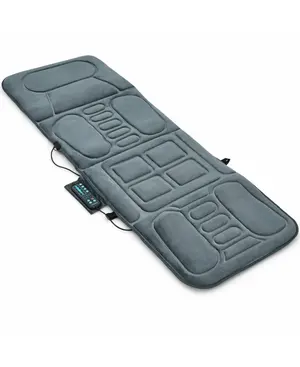 SLICKBLUE Foldable Massage Mat With Heat And 10 Vibration Motors - Grey