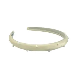 HEADBANDS OF HOPE Padded Pearl Headband - White