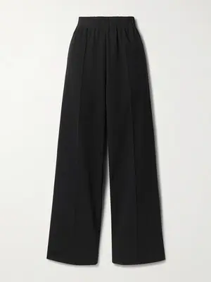 FFORME Maud Cotton And Wool-blend Twill Wide-leg Pants - Black