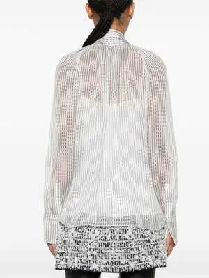 Givenchy Polka-dot Silk Blouse - White