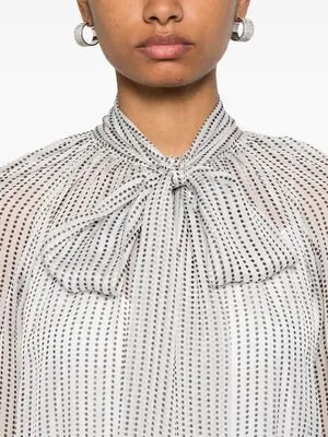 Givenchy Polka-dot Silk Blouse - White