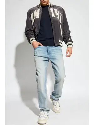 Amiri Logo-embroidered Bomber Jacket - Grey