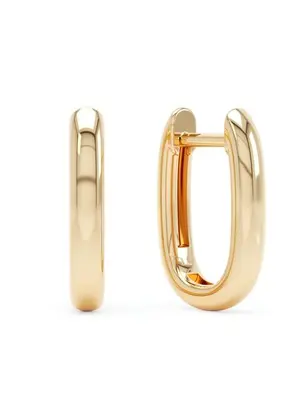 LOEV 14kt Recycled Yellow Hoop Earrings