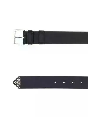 Prada Enamel-triangle-logo Leather Belt