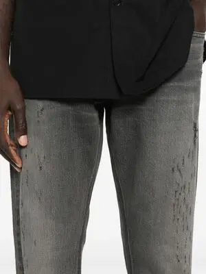 Givenchy Logo-plaque Distressed Straight Jeans