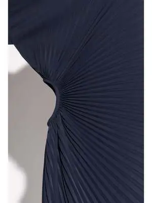 Kenzo Pleated Long-sleeve Dress - Blue