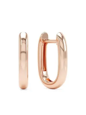 LOEV 14kt Rose Gold Allday Hoop Earrings - Pink