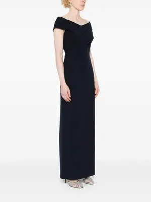 Ralph Lauren Off-shoulder Crepe Gown
