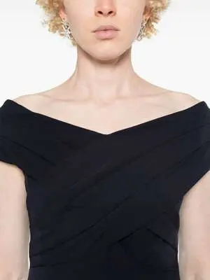 Ralph Lauren Off-shoulder Crepe Gown