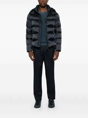 MOORER Brett-sh Hooded Down Jacket - Blue