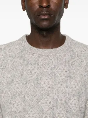 Brunello Cucinelli Brushed Intarsia-knit Jumper